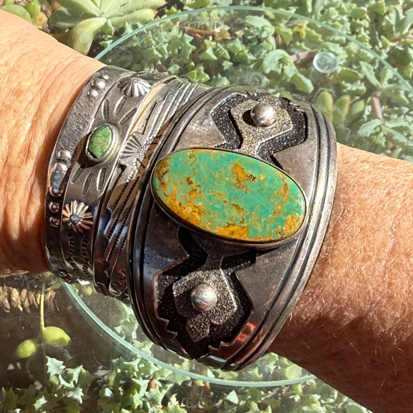Vintage Thomas Tommy Singer Sterling Silver Turquoise Cuff Bracelet ...
